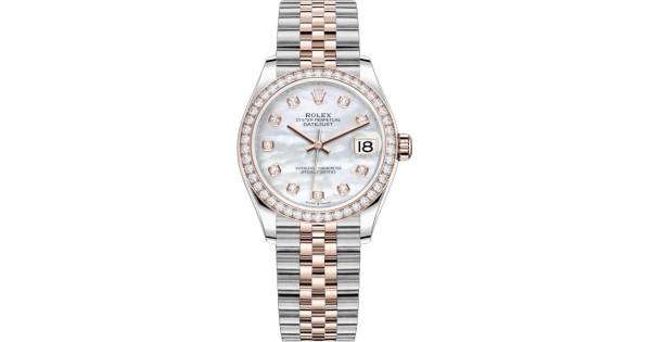ROLEX DATEJUST 31 ROSE GOLD&STEEL MOP DIAL JUBILEE DIAMOND REF: 278381RBR
