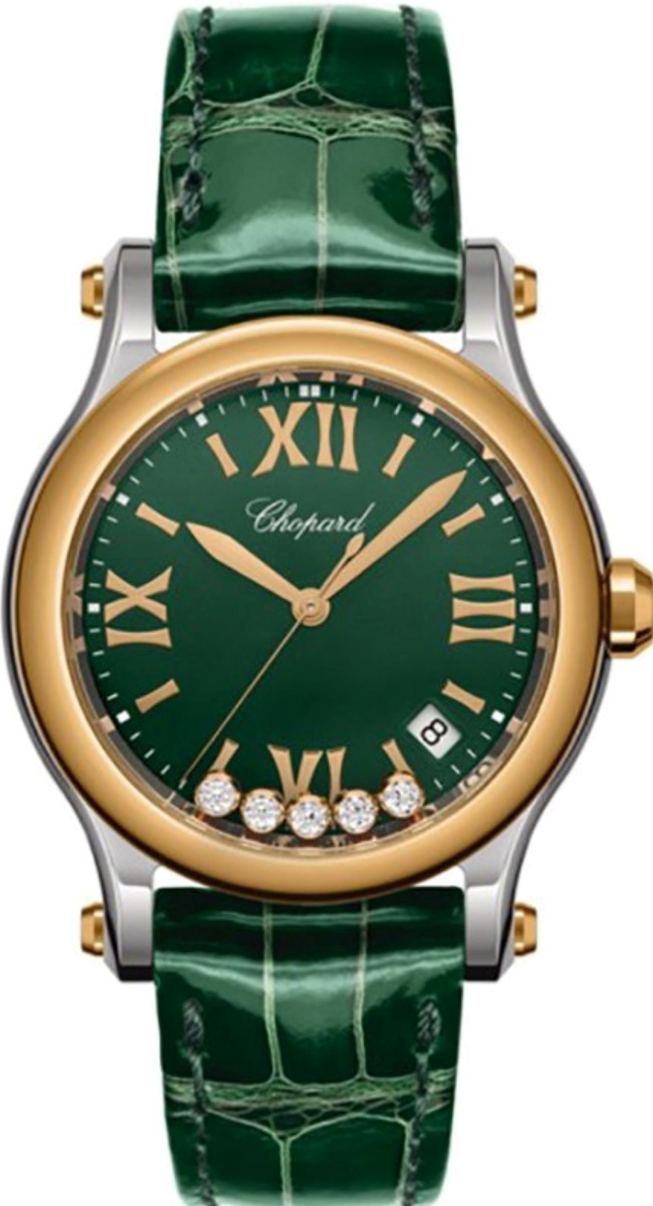 CHOPARD HAPPY SPORT STEEL GREEN DIAL 2021 REF: 278582-6005